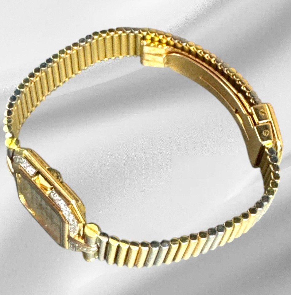 Cartier Trinity Tri 18k Gold Diamond Ladies Watch Mother of Pearl ...