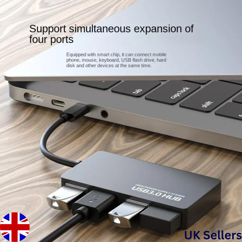USB 3.0 High Speed Adapter Multi Desktop PC Laptop 4 Ports Hub Splitter ...