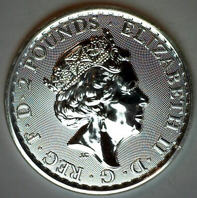 2020 Great Britain Silver 2 Pounds Coin 1 oz .999 Fine Silver Cont ...
