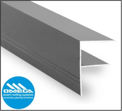 Anthracite Grey Aluminium F Section for 10mm 16mm 25mm Polycarbonate ...