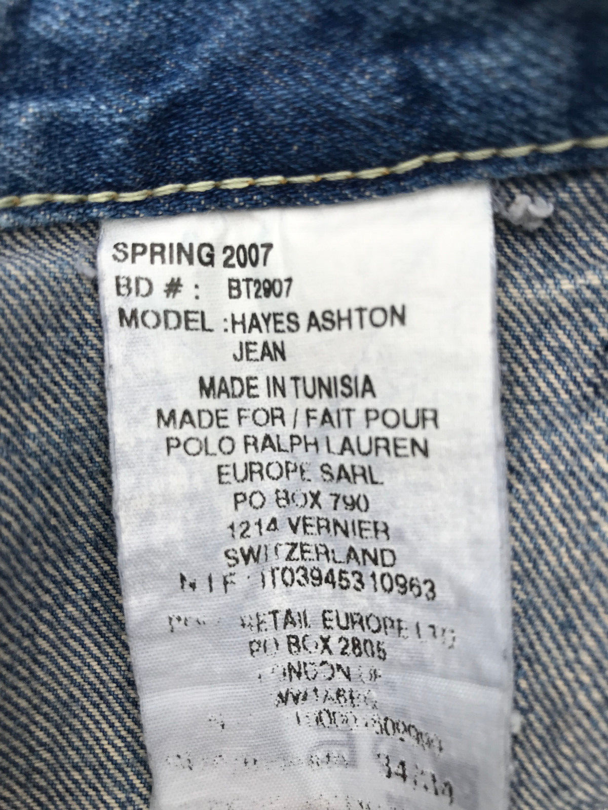 Ralph Lauren 'HAYES ASHTON JEAN' RARE Vintage Blue De… - Gem