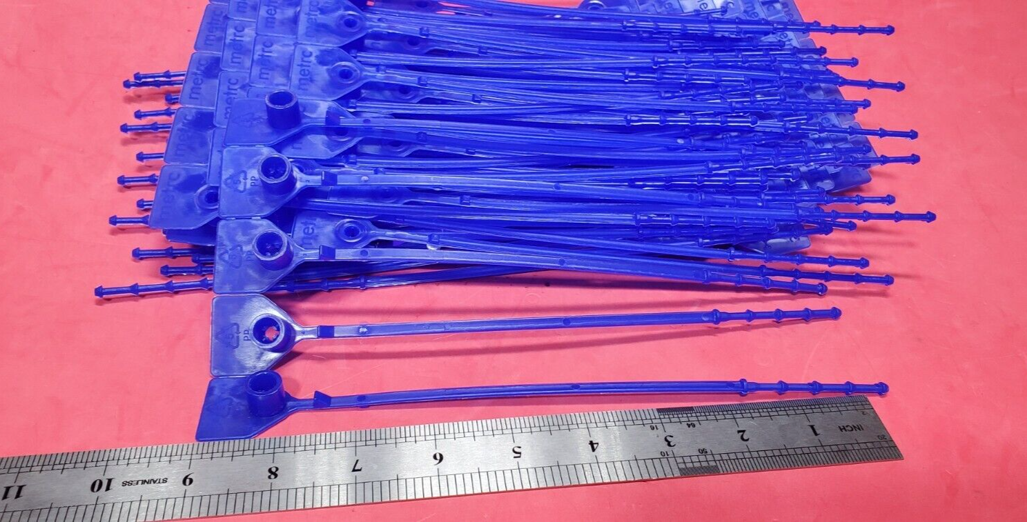 Lot 100 Metrc Adjustable Pull-Up Strap Seal Blue 8" Long | eBay