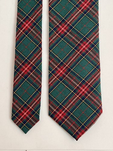 Vintage Tall Pendleton 100% Virgin Wool Tie Red & Green Plaid Classic ...