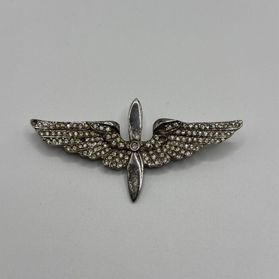 WW2 Winged Propeller Pilot Wings Sterling Silver US Military Air Force ...