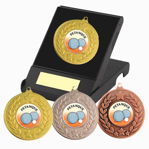 Petanque Medal in Box & Engraved Plate, Petanque Trophy Award, Boccia ...