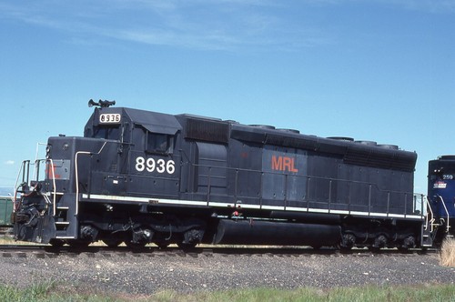 Original Slide MRL Montana Rail Link SD45 #8936 - Helena MT 1995 Ex-VMV ...