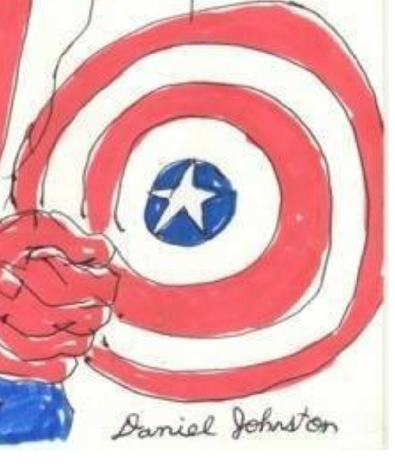Daniel Johnston Signed Captain America Autographed Print | eBay