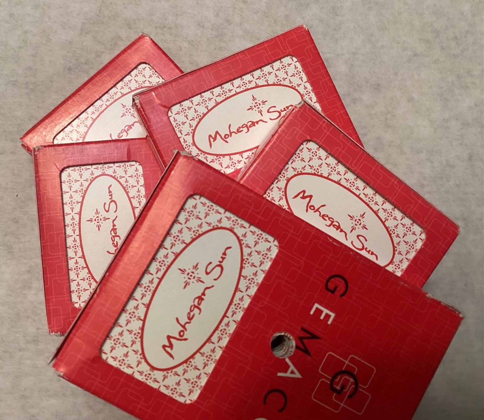 Mohegan Sun Gemaco Deck of Drilled Retired Casino Playing Cards Lot of ...