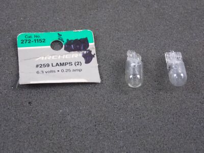 ARCHER LIGHT BULB LAMPS 259 (2) 6.3V - 0.25 Amp 272-1152 | eBay