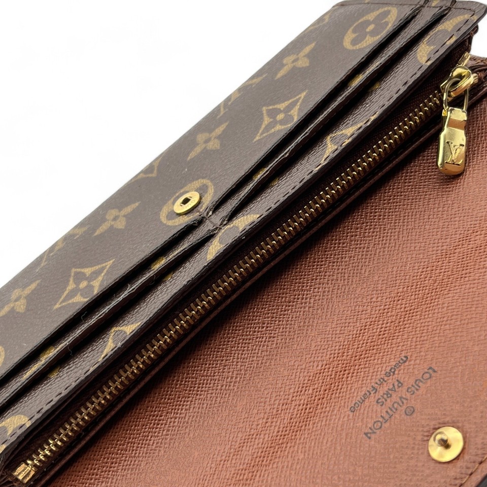 Louis Vuitton Monogram Portefeiulle Sarah Long Wallet | eBay