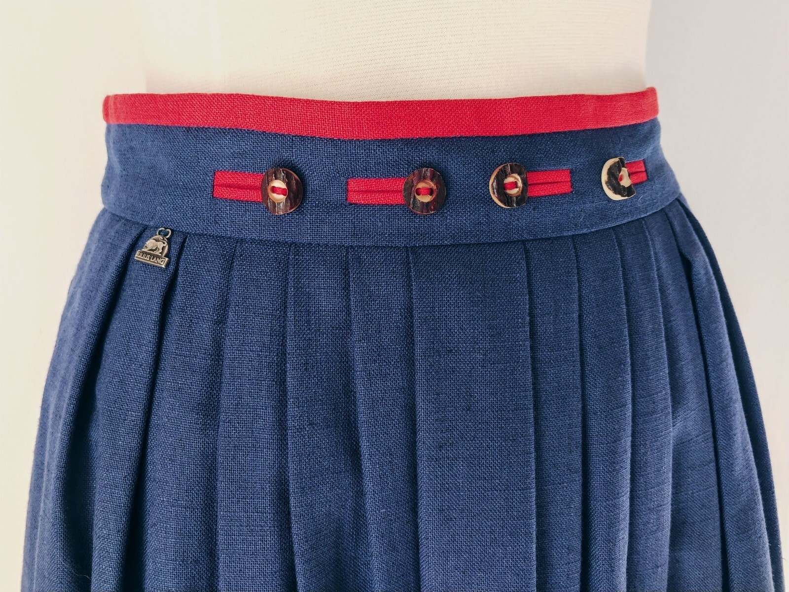 Vintage Julius Lang Women's Small Blue Cotton Wool Blend Oktoberfest ...