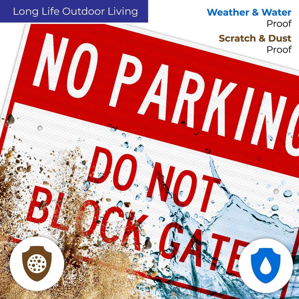 Do Not Block Gate No Parking Sign, | eBay