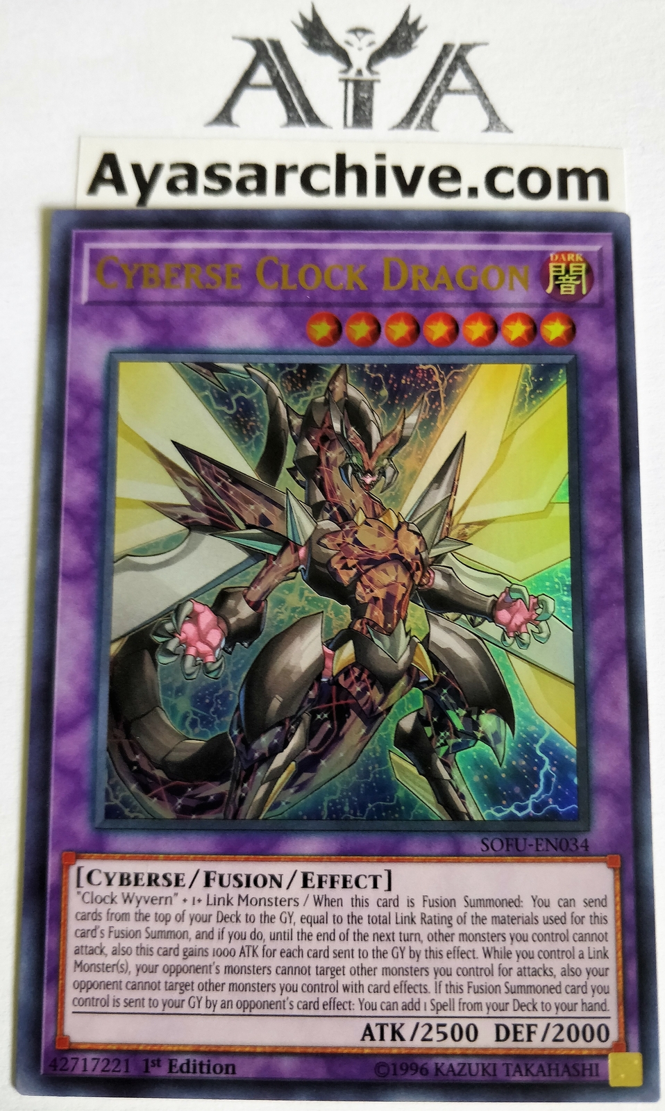 Cyberse Clock Dragon - SOFU-EN034 - Ultra Rare - 1st Edition NM ...