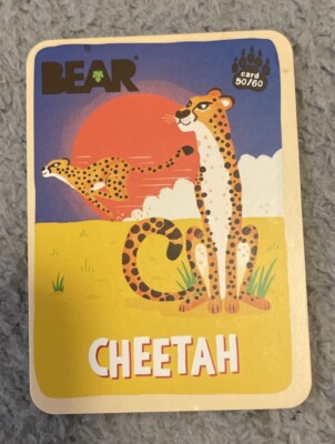 Bear Snack Animal Card - Cheetah #50/60 | eBay