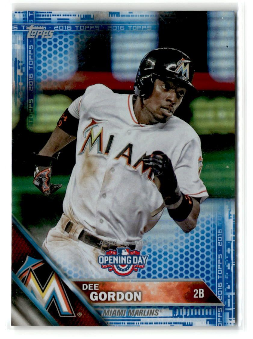 Dee Gordon Miami Marlins 2016 Topps Opening Day Blue Foil #OD-129 | eBay