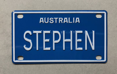 STEPHEN Novelty Mini Number Plate | eBay Australia