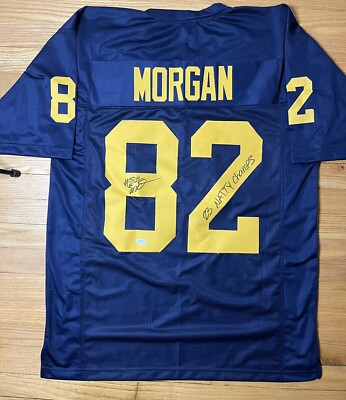 Semaj Morgan Signed Custom Blue Michigan Wolverines Jersey Champs JSA ...