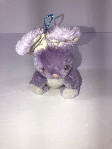 Vintage Plush Easter Bunny Rabbit Lavender Small Stuffed Animal Toy ...