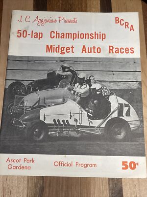 1963 BCRA Midget Race Program, Ascot Park Gardena CA | eBay