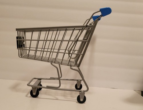 Mini Wal-Mart Toy Shopping Cart - Metal - Logo Sign - Wheels- Kids Play ...