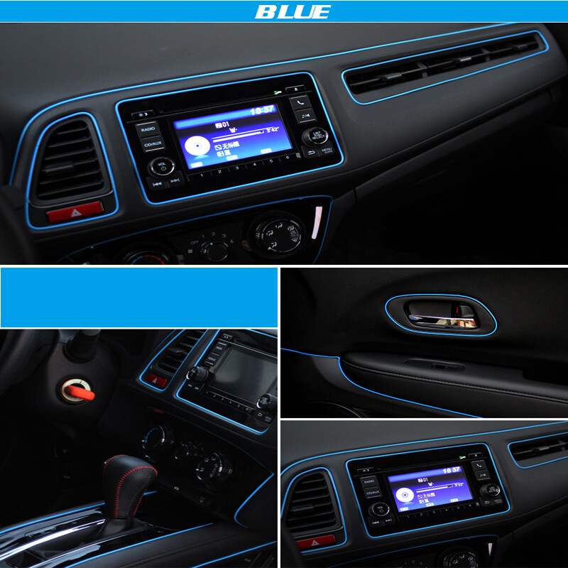 32ft 10M Blue Car Interior Edge Gap Line Moulding Trim Molding Strip ...