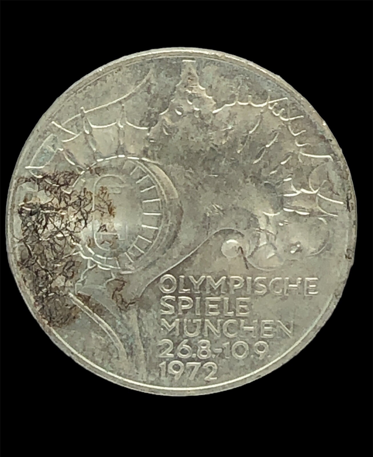 German Deutsche 10 Mark Silver Coin 1972 F Germany Summer Olympics ...