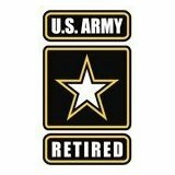 3.25" x 5.5" Retired Army Sticker Die Cut Decal Self Adhesive Vinyl ...