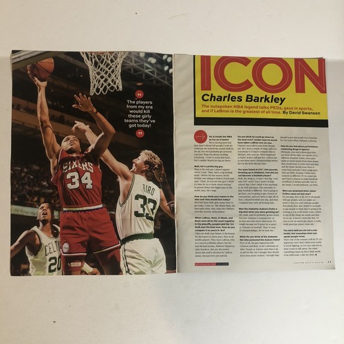 Charles Barkley Magazine Article Vintage Icon | eBay