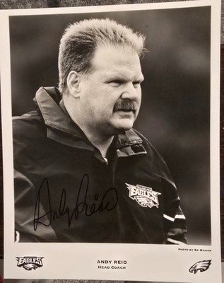 Andy Reid KC Chiefs / Eagles Autographed 8 x 10 signed classic photo ...