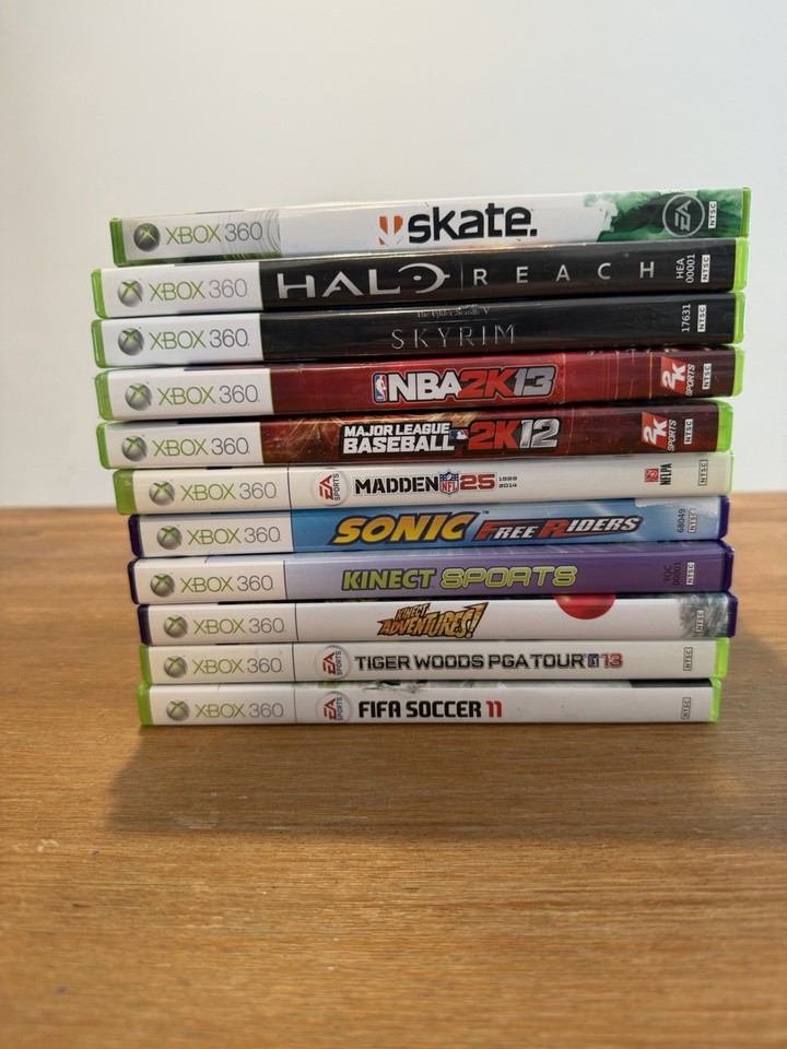 Xbox 360 E 250GB Black Gaming Console 15 Game Bundle and Accessories | eBay