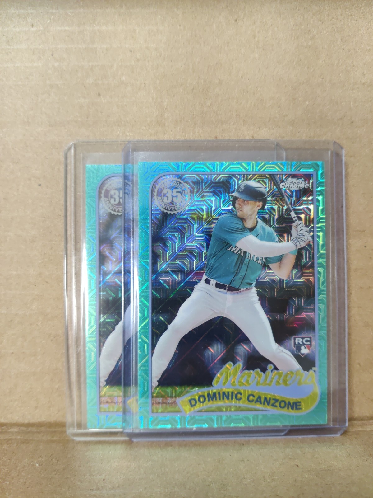 DOMINIC CANZONE /199 TOPPS 1989 SILVER PACK MOJO AQUA REFRACTOR RC ...