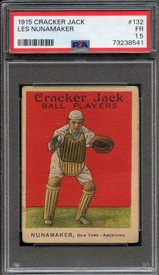 1915 Cracker Jack #132 Les Nunamaker PSA 1.5 New York Yankees 8541 | eBay