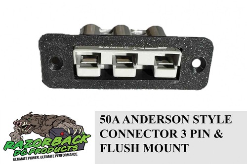 3pin 50amp Anderson plug and flush mount holder with connector 50A 3 ...