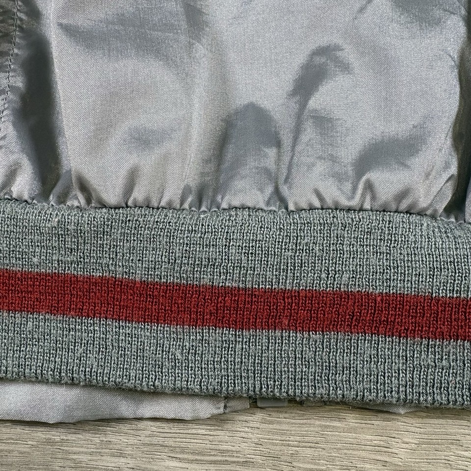 Puma Full Zip Vintage Track Jacket Mens Size XL Gray Red Suit Stripe ...