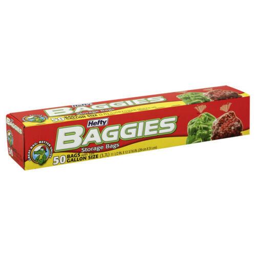 Brand New Hefty Baggies Gallon Sized with Ties 50 ct to 500 ct | eBay