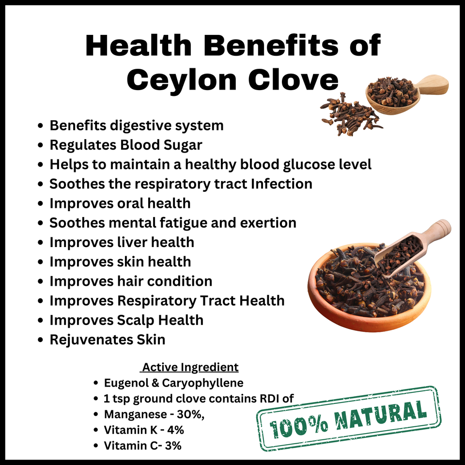 100% Pure Ceylon Whole organic Clove Cloves Sun Dried Organic Herbs ...