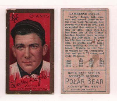 1911 T205 Gold Border LARRY DOYLE New York Nationals Giants Polar Bear | eBay