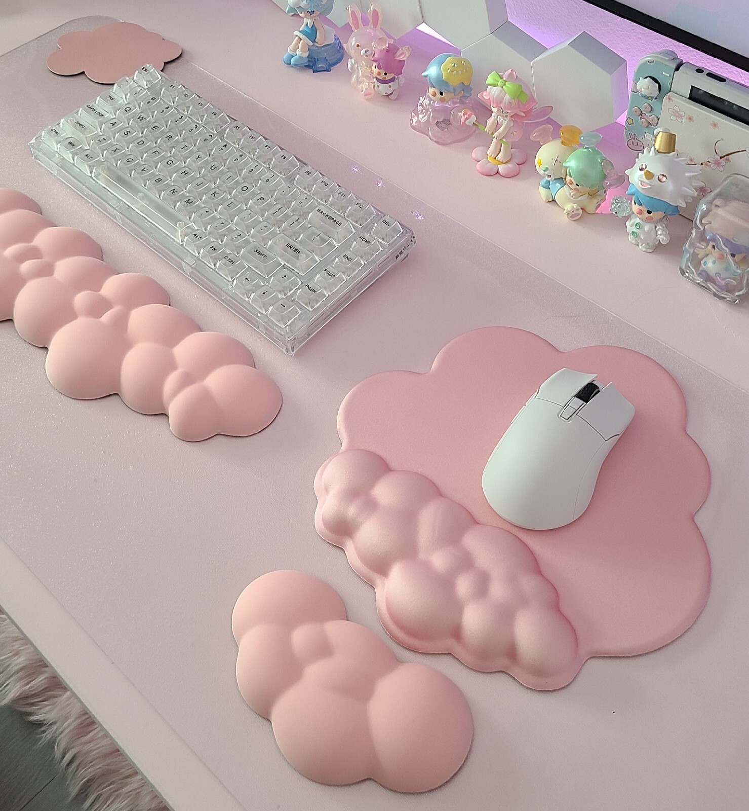 Pink Ergonomic Keyboard