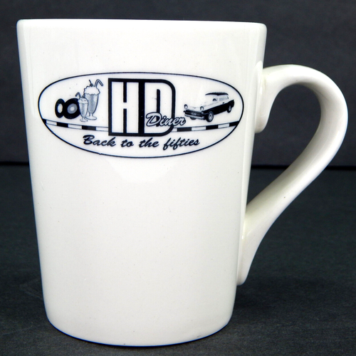 VINTAGE DUDSON CERAMIC MUG HD DINER BACK TO THE FIFTIES ADVERTISING CUP ...