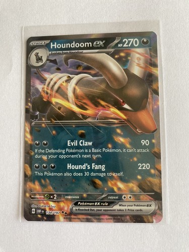 Houndoom ex 134/197 Ultra Rare Pokemon TCG Obsidian Flames NM | eBay