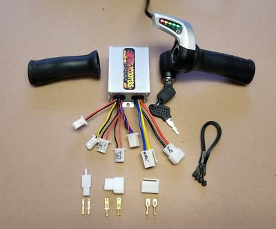 24V - 500 Watt Controller and throttle with key (Brushed Motor) Ebike ...