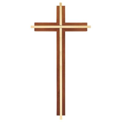 Maple Hardwood Walnut Cross With Gold Plated Inlay Walnut Finish Wood ...