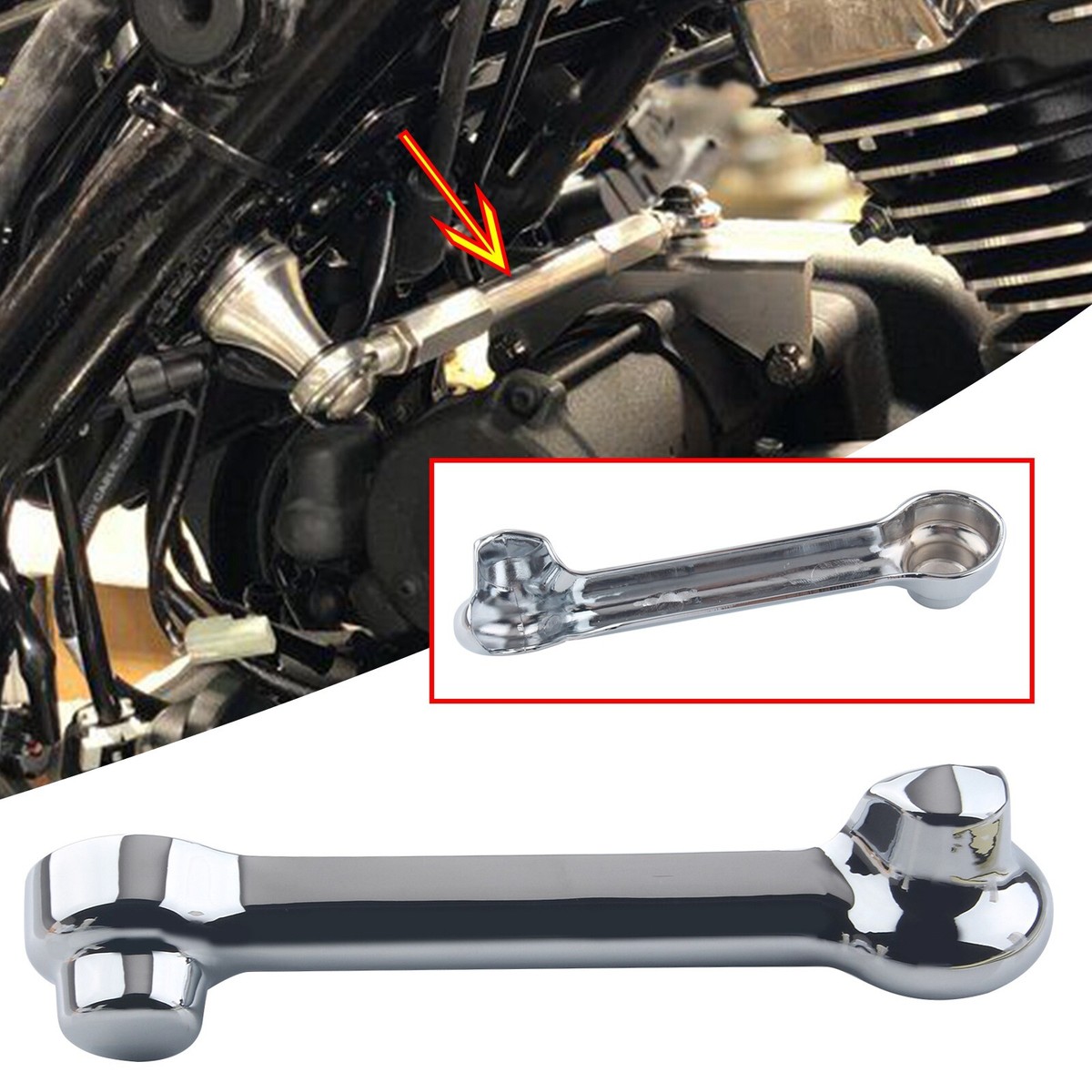 Chrome Motorcycle Cover Chrome Engine Stabilizer Link Cover For Harley ...