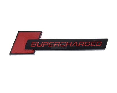 3D Metal Red Black Super Turbo Charger SUPERCHARGED Engine Emblem Badge ...
