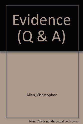 Evidence (Q & A S.) by Allen, Christopher 9781874241348 | eBay