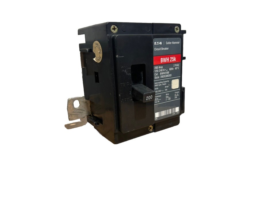 Eaton BWH2200 120V Circuit Breaker 200 A 2 Pole 786676460606| eBay