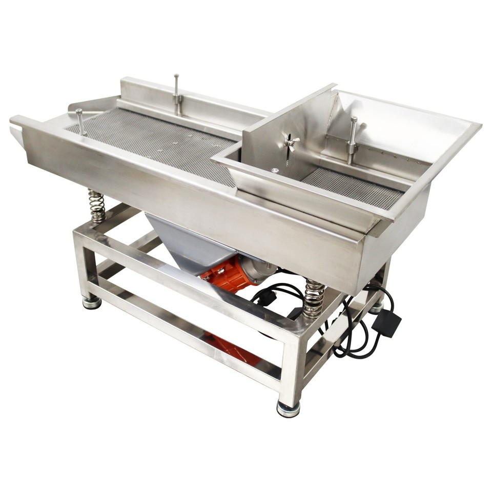 Electric Linear Vibrating Screen Sieving Machine with 3mm Round Hole ...