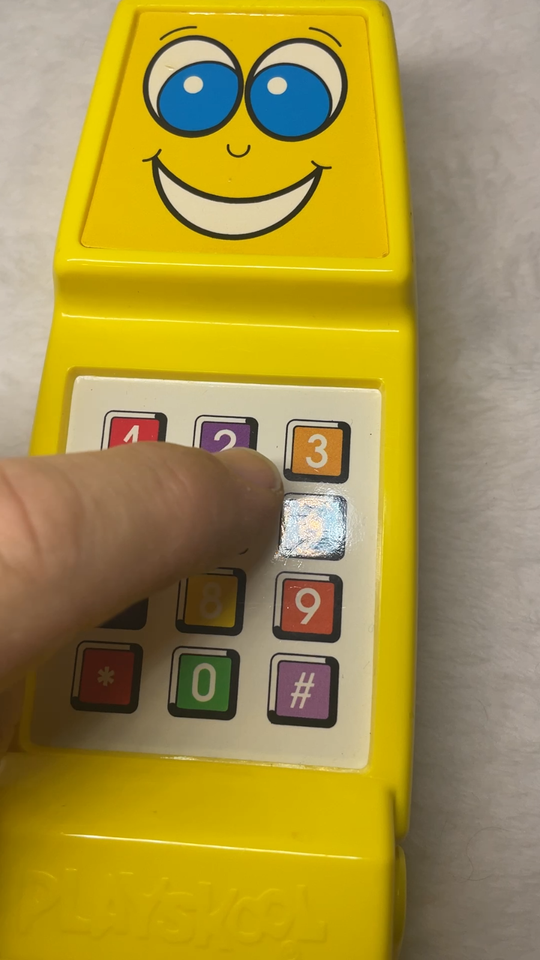 Playskool Electronic Musical Toy Flip Phone Vintage 1982 Retro- Tested ...