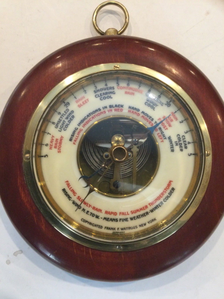Vintage Luftt Frank F Watrous [NY] Barometer -Germany | eBay
