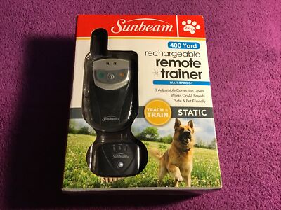 New in box Sunbeam Rechargeable Remote Trainer Static 400 Yard trainer ...